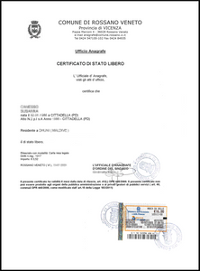 Certificato di stato civile – Certificati e visure